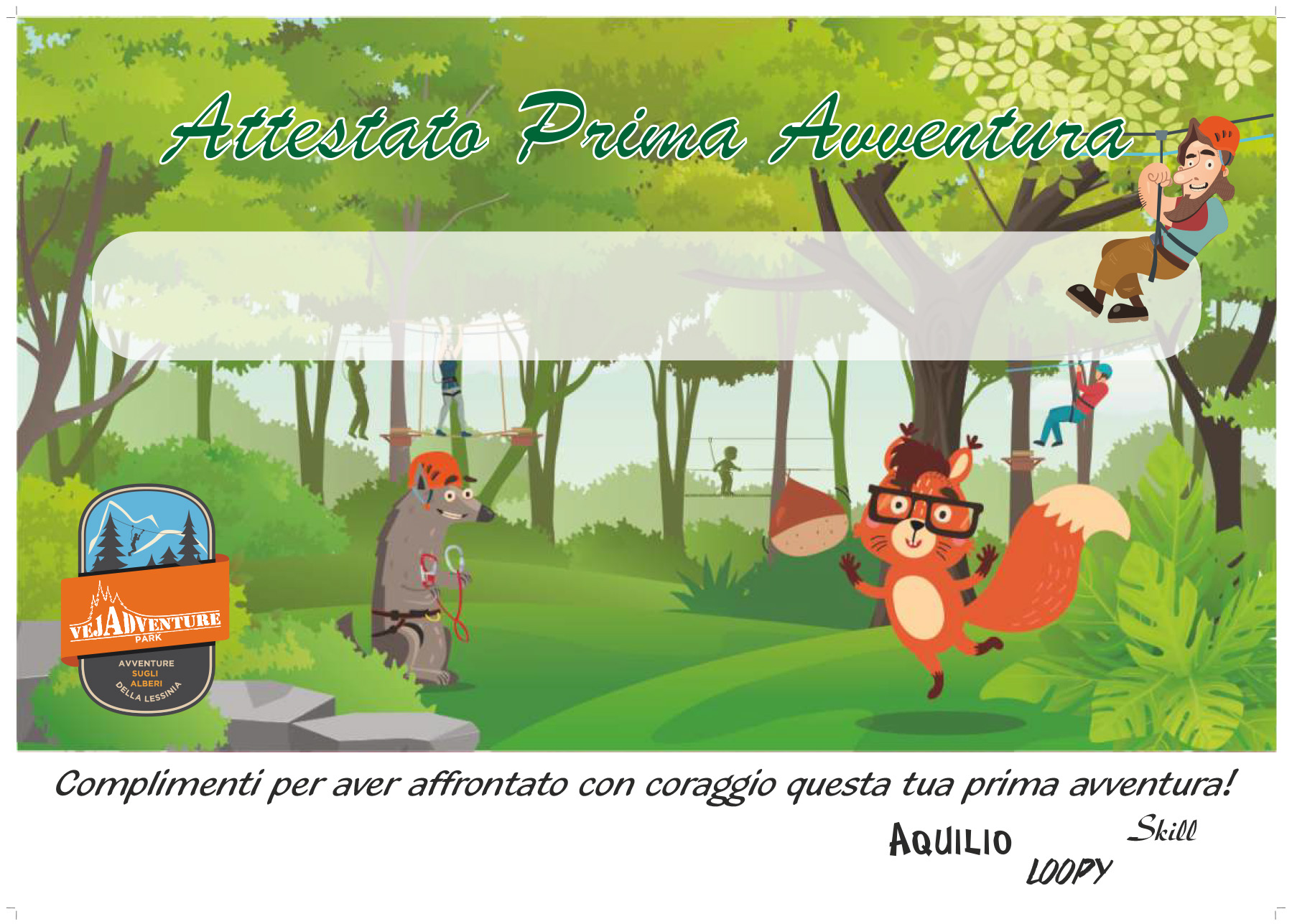 DIPLOMA PRIMA AVVENTURA – Veja Adventure Park